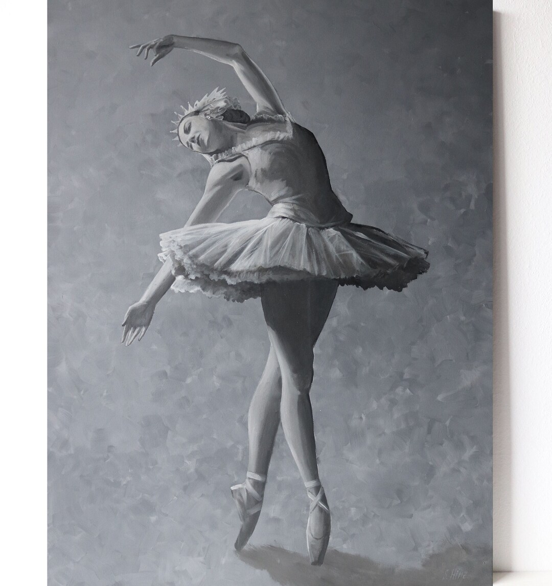 Ballerina. Original Oil Painting on Canvas 80x60x2cm. Ballet. 100% Hand ...