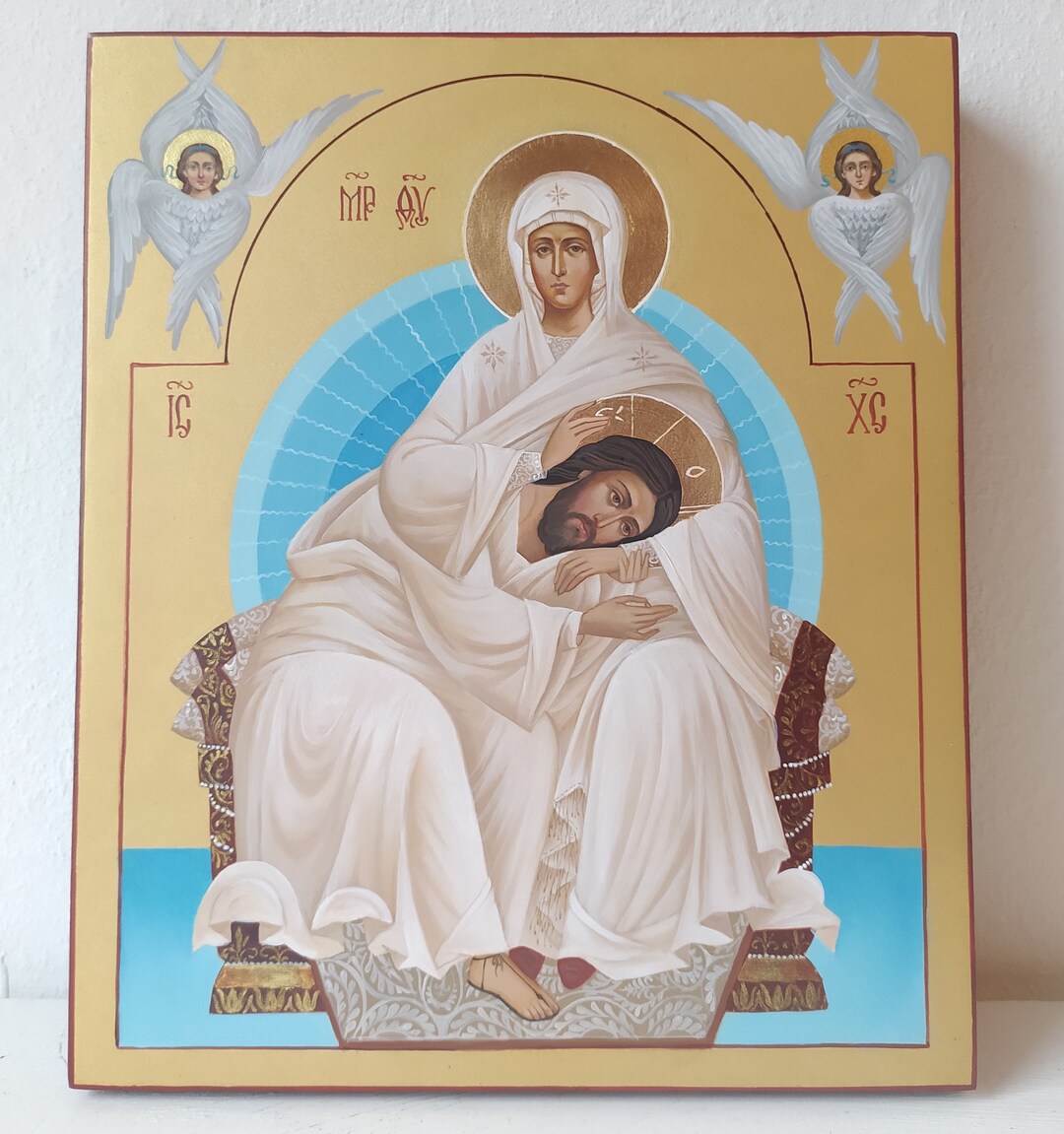 Mutter Gottes Mit Jesus Christus. 100% Handbemalte Orthodoxe - Etsy Mutter Gottes Mit Jesus Christus. 100% Handbemalte Orthodoxe - Etsy