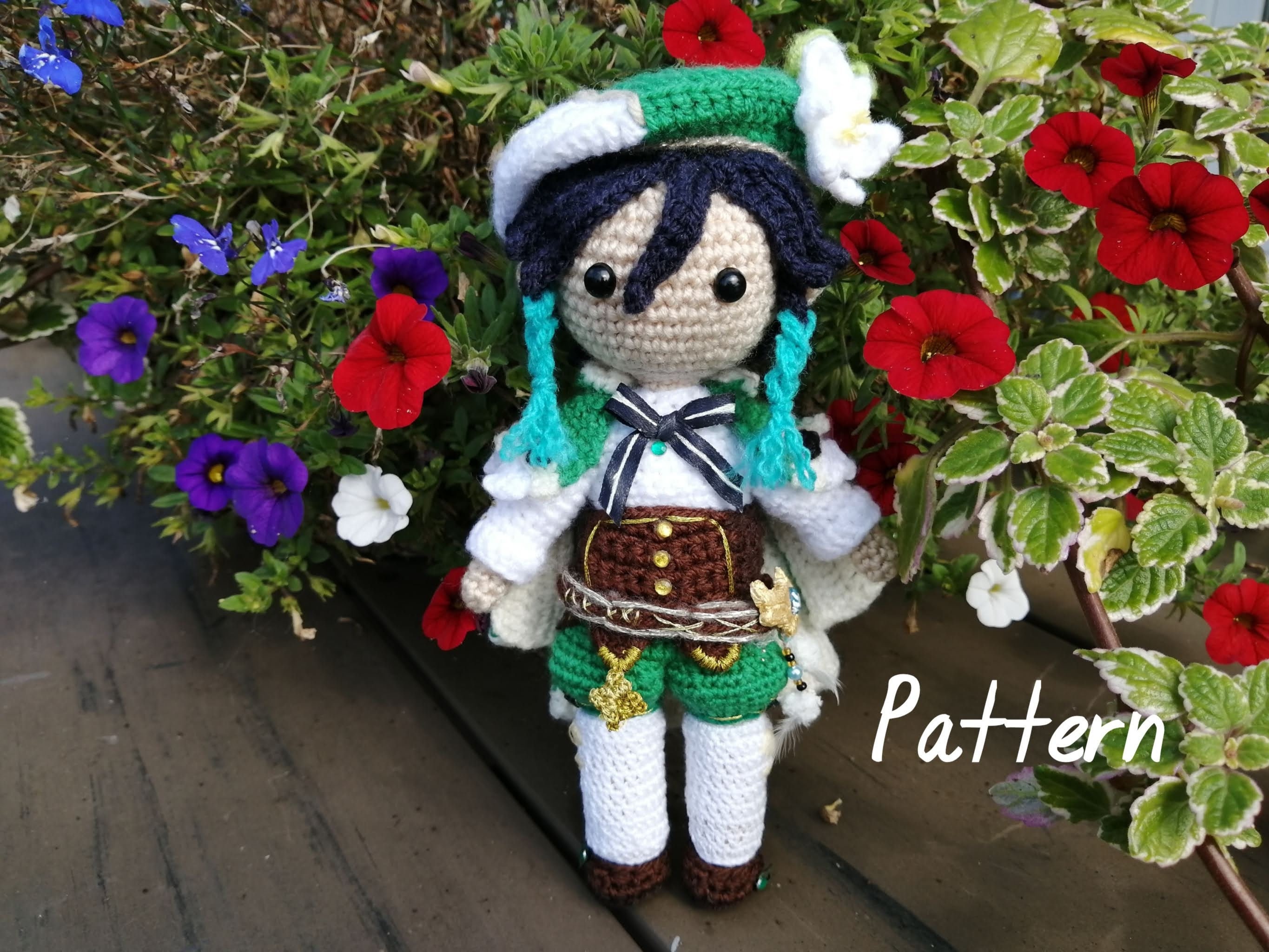Genshin Impact Crochet Venti Doll Pattern - Etsy Canada