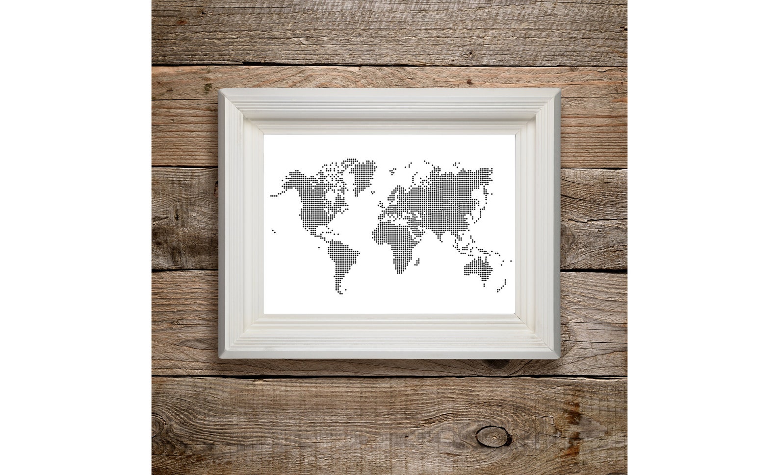 PRINTABLE Dotted World Map Poster, Unframed Digital Artwork, Map Gifts ...