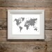 PRINTABLE Dotted World Map Poster, Unframed Digital Artwork, Map Gifts ...