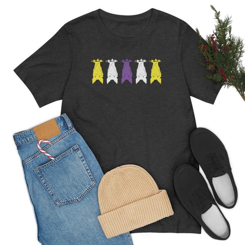 Subtle Nonbinary Pride Shirt Bat Shirt Halloween Clothes Non - Etsy
