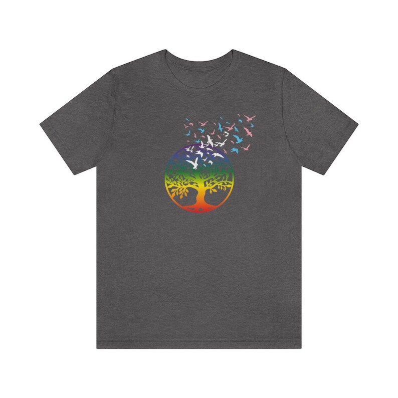 Subtle Trans Pride Shirt Sacred Tree of Life Bird Shirt FTM - Etsy
