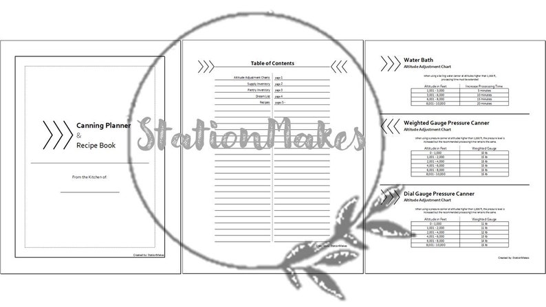 Canning Planner & Recipe Booklet | Printable Template | Home ...