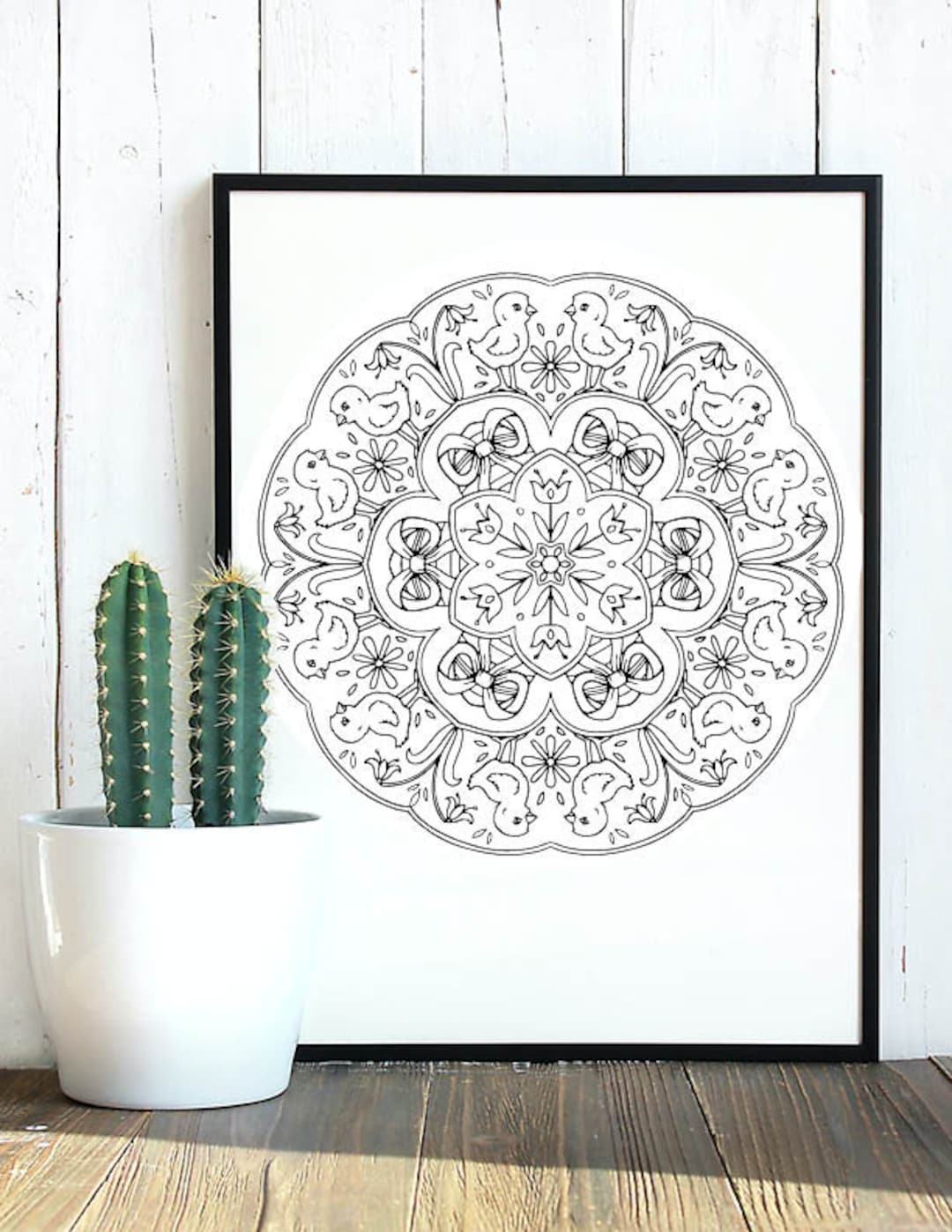 Spring Mandala Coloring Pages - Etsy