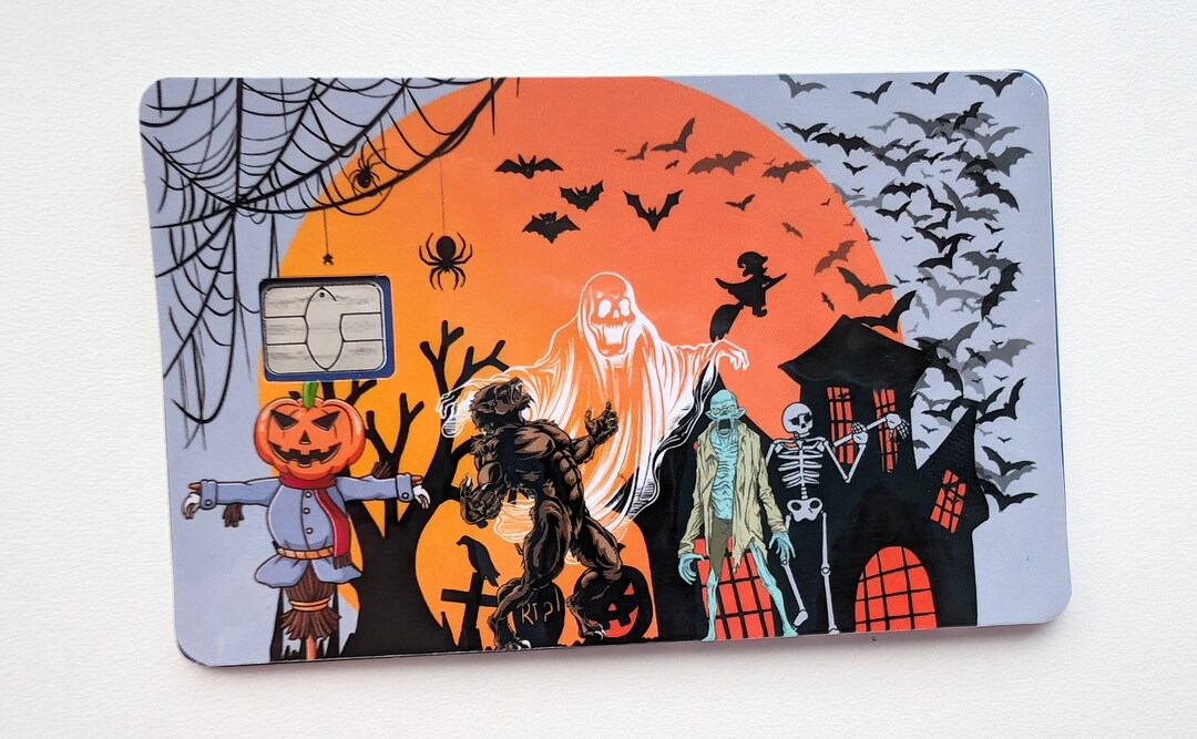 Credit Debit Card Halloween Skin Decal Gift Sticker Laminated - Etsy