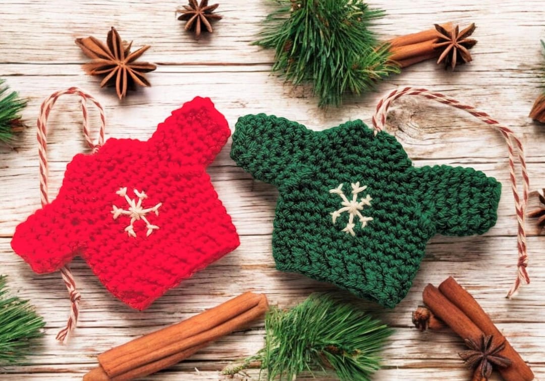 Christmas Jumper Decoration Crochet Pattern Pdf - Etsy