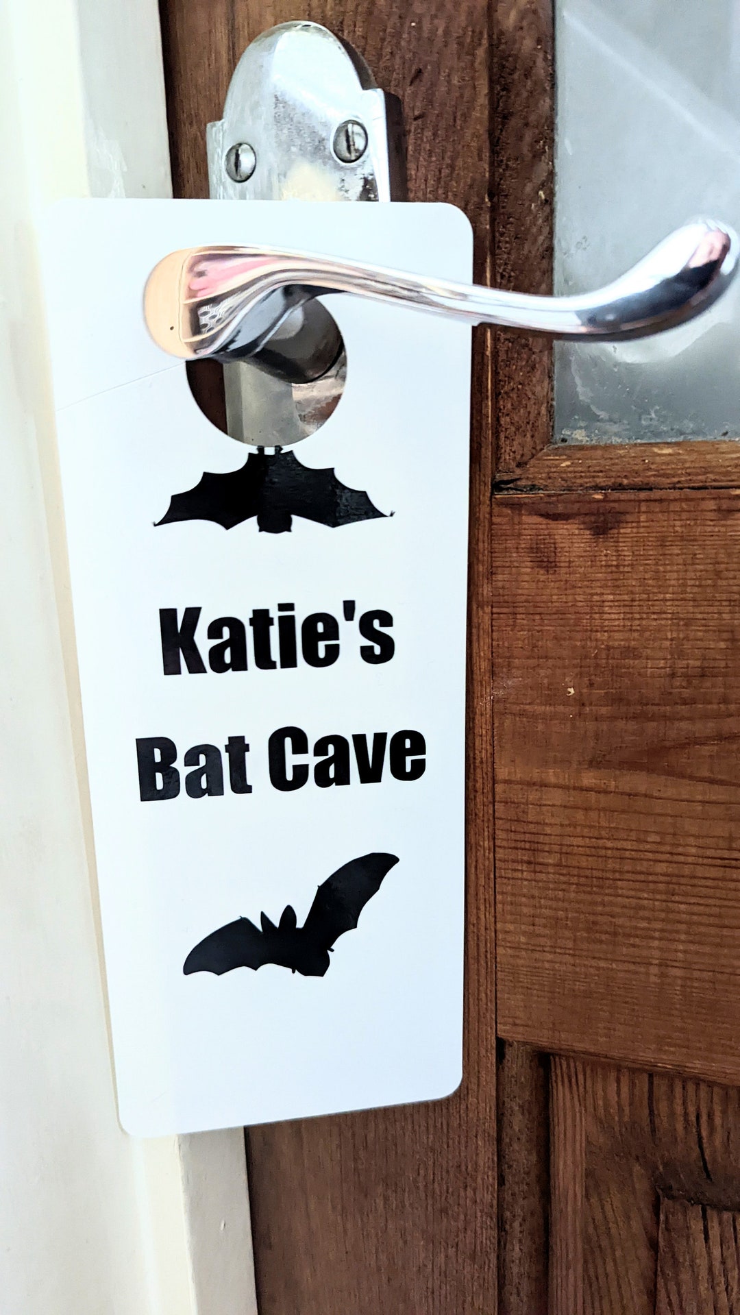 Personalised Door Hanger Bat Cave Sign Custom - Etsy