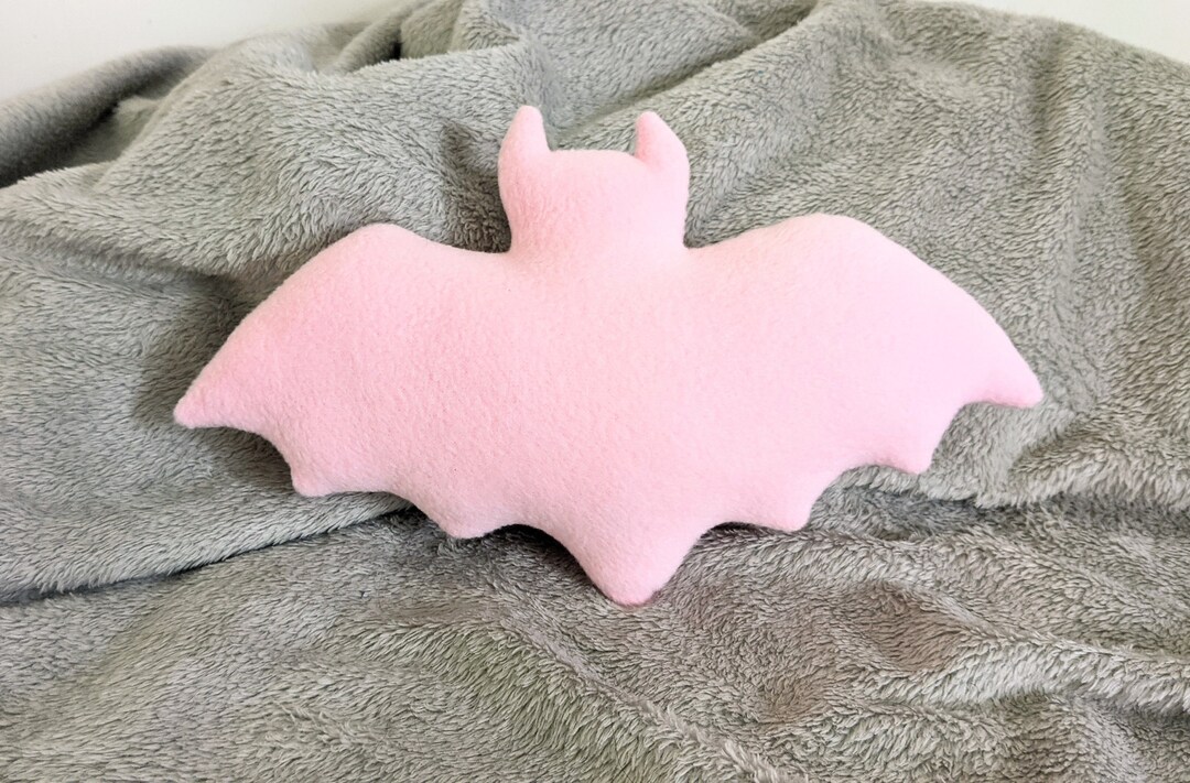 Pink Snuggle Bat Small Throw Cushion Scatter Cushion Fleece - Etsy