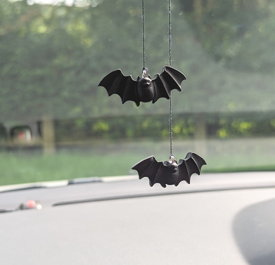 Bat Car Mirror Hanging Accessories Clay - Etsy