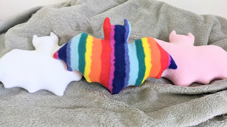 Pink Snuggle Bat Small Throw Cushion Scatter Cushion Fleece - Etsy