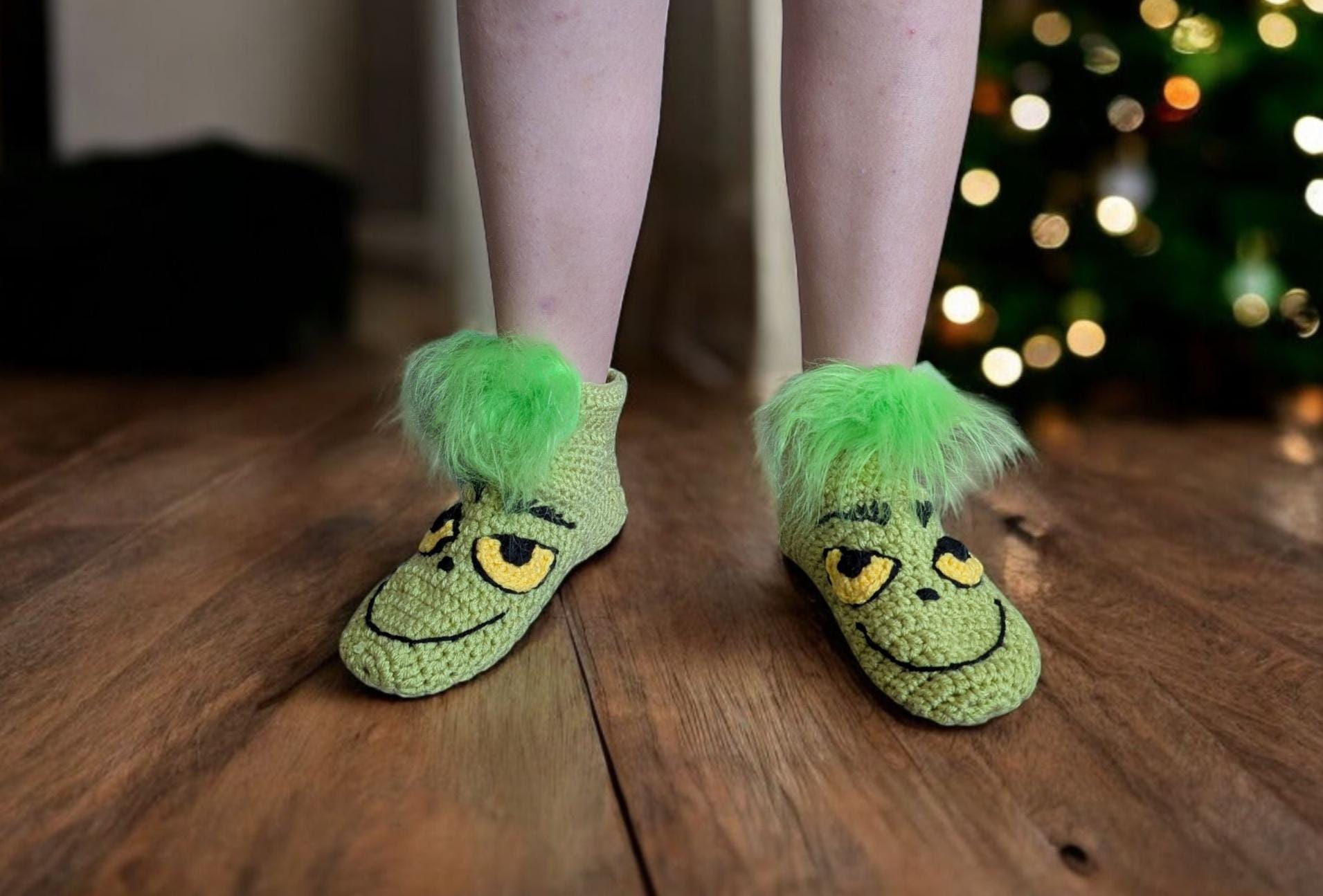 Christmas Monster Slipper Boot Socks Crochet Pattern Pdf - Etsy