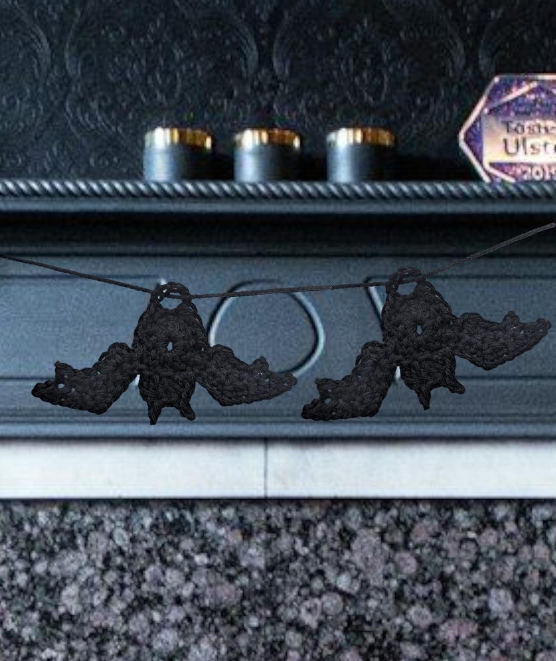 Crochet Bat Pattern Bunting Garland Applique Hanging Bat - Etsy