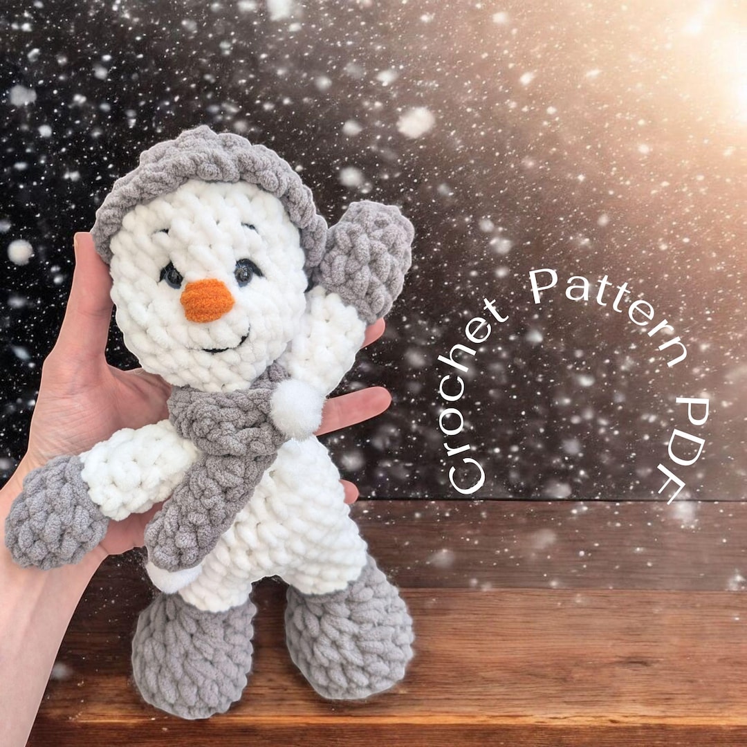 Snowman Plush Crochet Pdf Pattern Christmas - Etsy