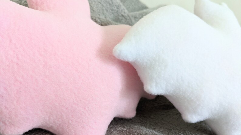 Pink Snuggle Bat Small Throw Cushion Scatter Cushion Fleece - Etsy