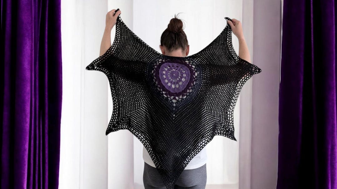 Mandala Bat Shawl Shrug Crochet Pattern Pdf - Etsy UK