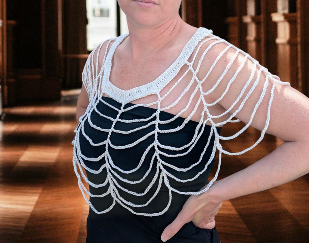 Cobweb Shrug Spider Web Bolero Cover up Halloween Crochet Pdf - Etsy