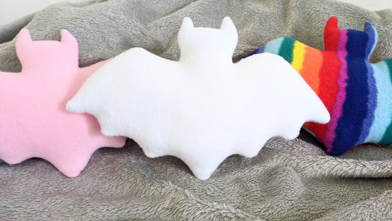 Pink Snuggle Bat Small Throw Cushion Scatter Cushion Fleece - Etsy
