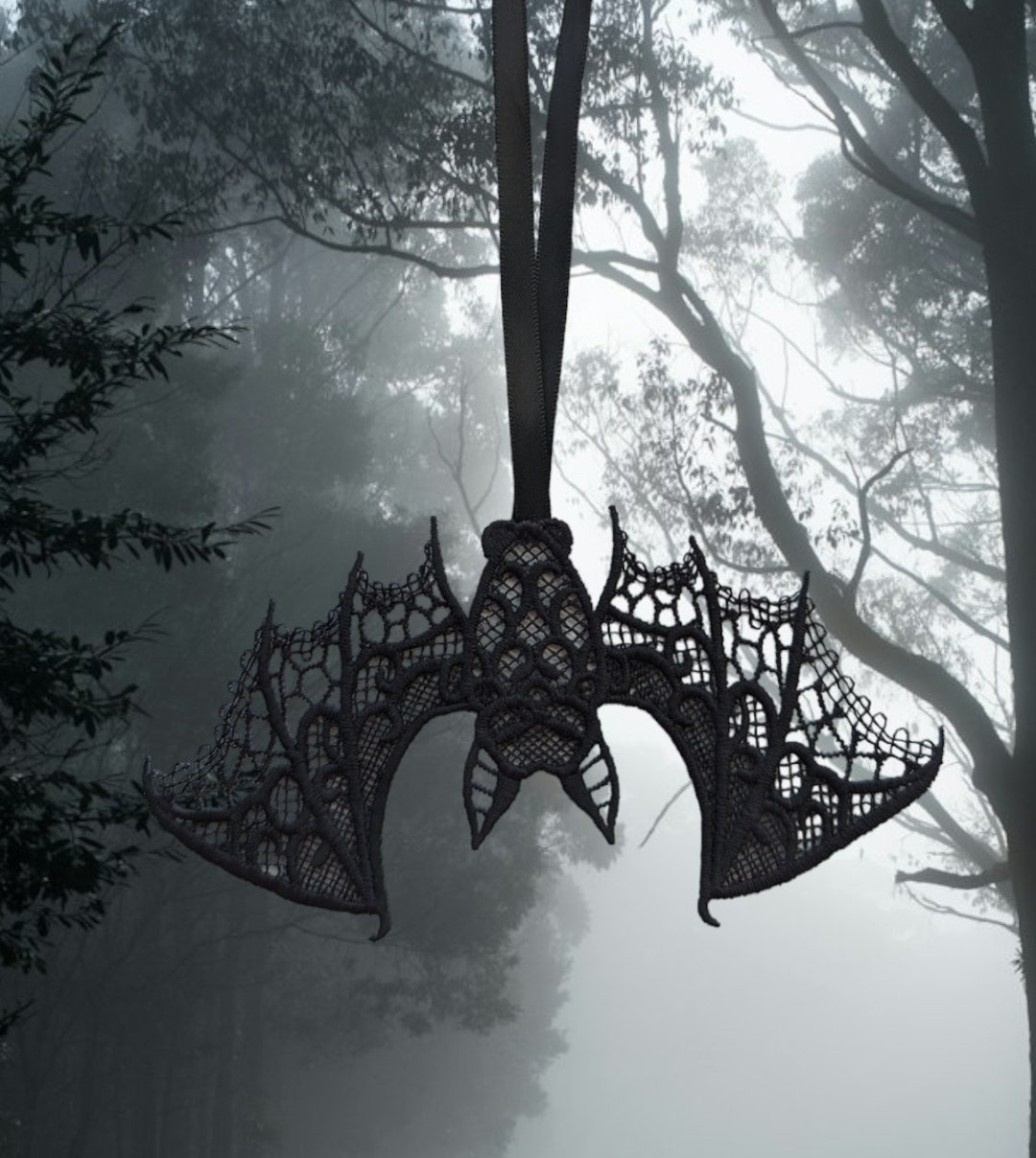 Embroidered Bat Hanging Decoration - Etsy