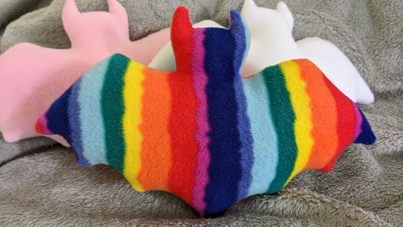 Pink Snuggle Bat Small Throw Cushion Scatter Cushion Fleece - Etsy