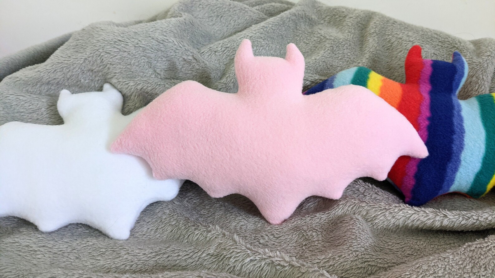 Pink Snuggle Bat Small Throw Cushion Scatter Cushion Fleece - Etsy