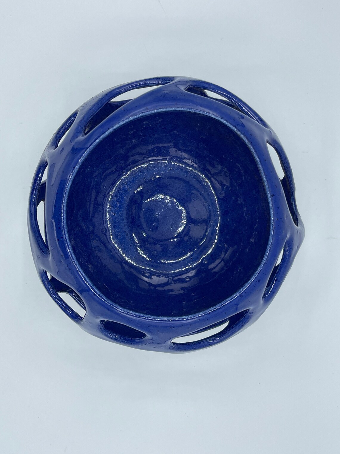 Blue Ceramic Sphere - Voronoi Planter - Succulent Planter - Succulent ...