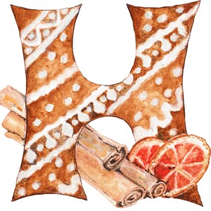 Merry Christmas Letters Watercolor Clipart Png Elements Instant ...