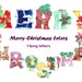 Merry Christmas Letters Watercolor Clipart Png Elements Instant ...