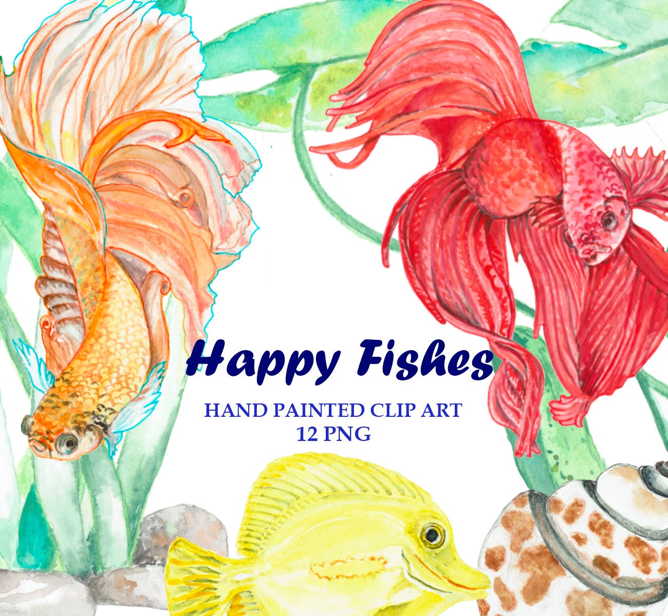 Happy Goldfish Clipart