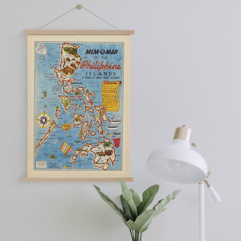 Philippines Wall Map - Etsy