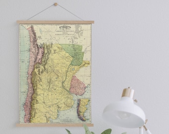 Vintage South America Map Decor Banner by Chromantics - Etsy