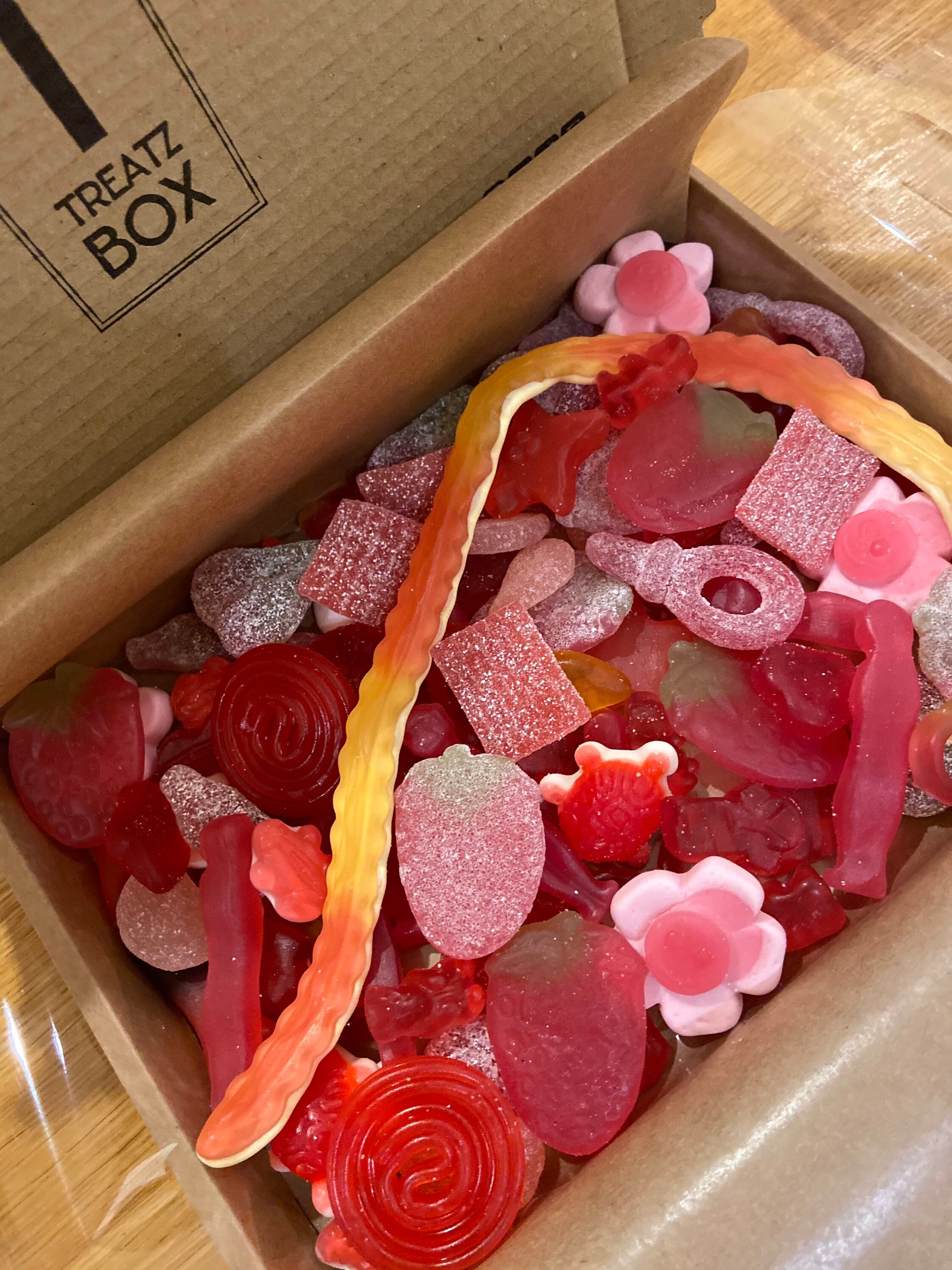 Red & Pink Pick N Mix | Letterbox Gift | Treat Pouch | Sweets - Etsy UK
