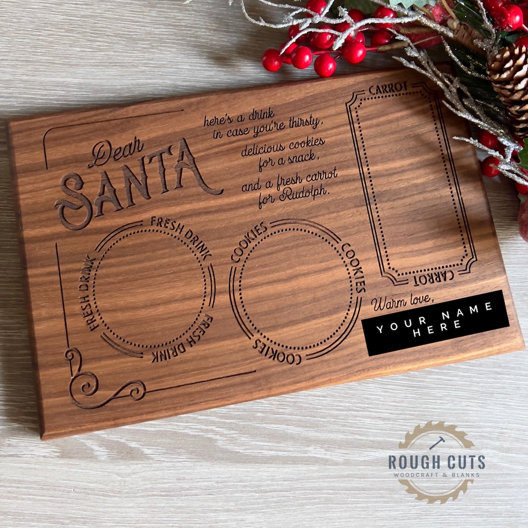 Santa Board, Personalised Father Christmas Snack Tray, Christmas Eve ...