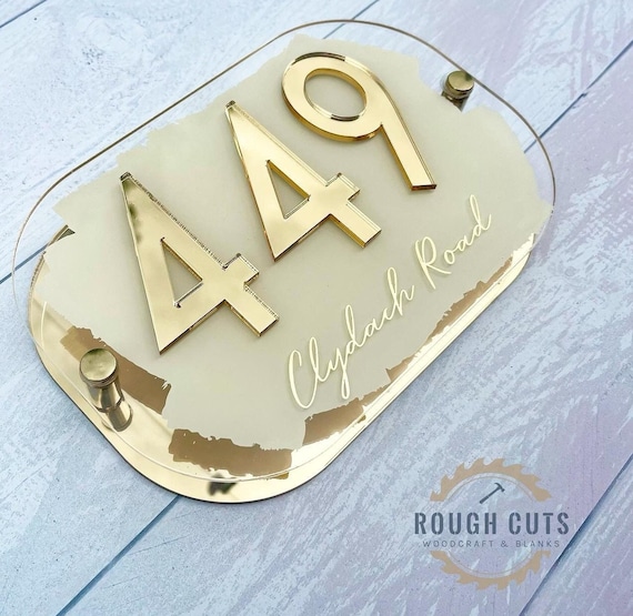 Large Door Plaque Rounded Edge House Sign - Etsy UK