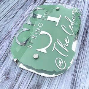 Large Door Plaque, Rounded Edge House Sign - Etsy