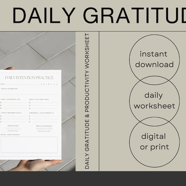 Intention Worksheet - Etsy