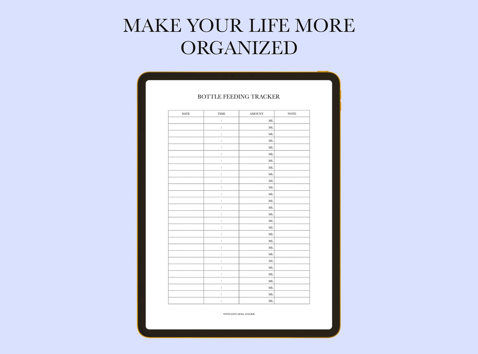 Bottle Feeding Tracker Printable, Baby Feeding Log, Newborn Feeding ...