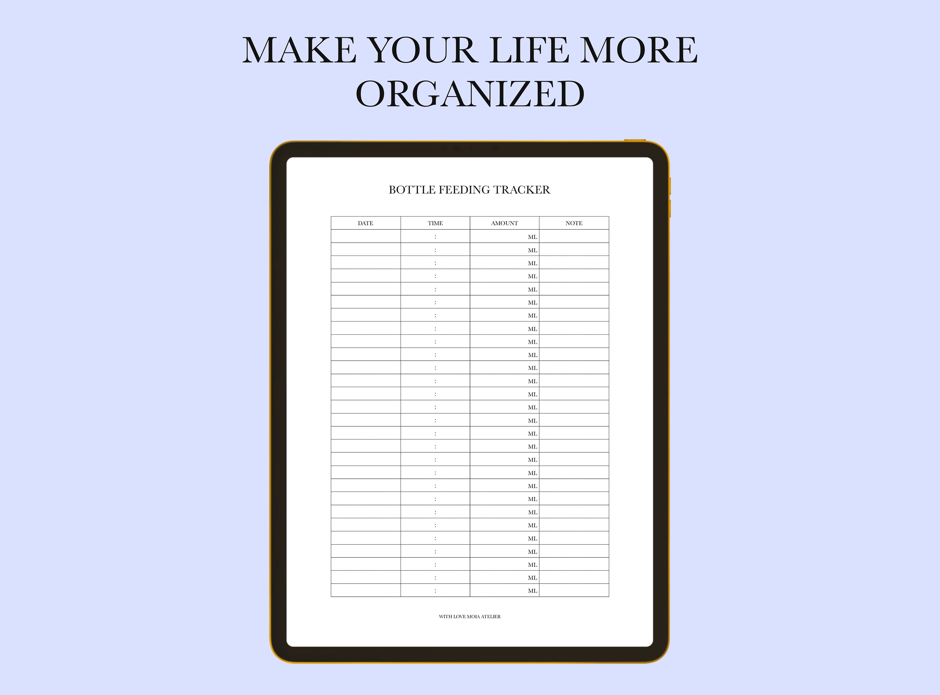 Bottle Feeding Tracker Printable, Baby Feeding Log, Newborn Feeding ...