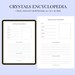 Crystal Encyclopedia Blank Printable Template, Crystal Log Book ...