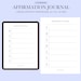 Printable Daily Affirmation Worksheet for Mental Health, Weekly ...
