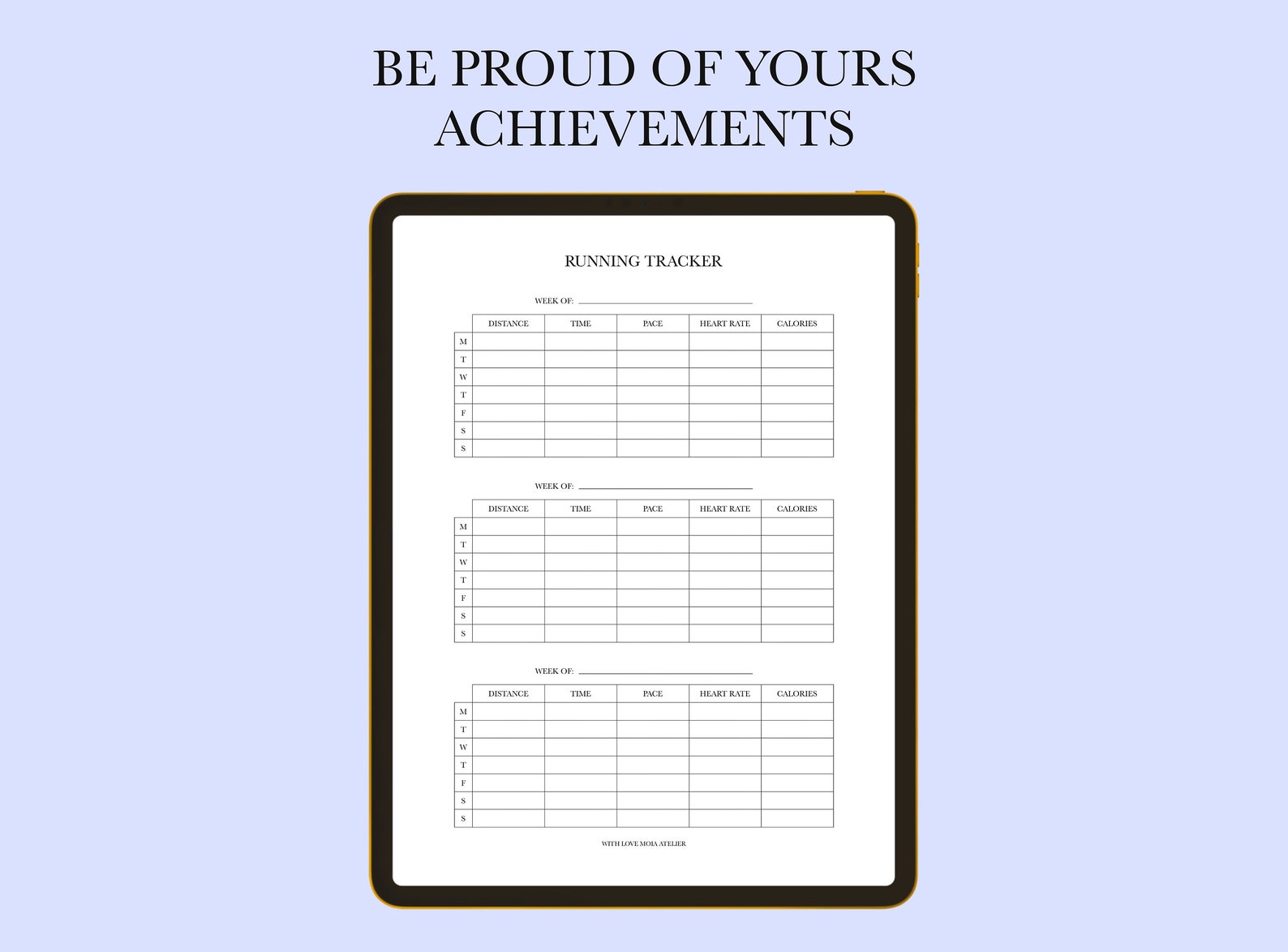 Running Tracker Printable, Running Diary, Minimalist Running Log ...