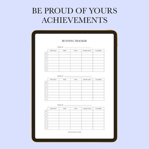 Running Tracker Printable, Running Diary, Minimalist Running Log ...