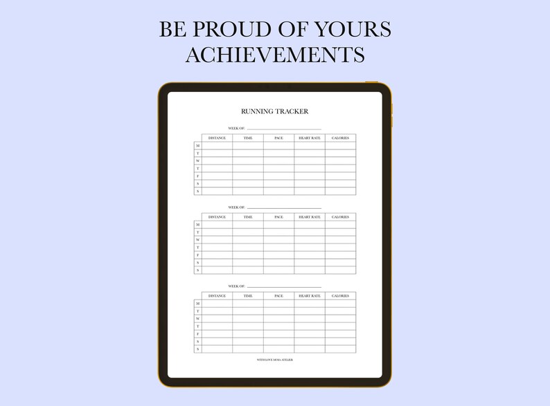 Running Tracker Printable, Running Diary, Minimalist Running Log ...