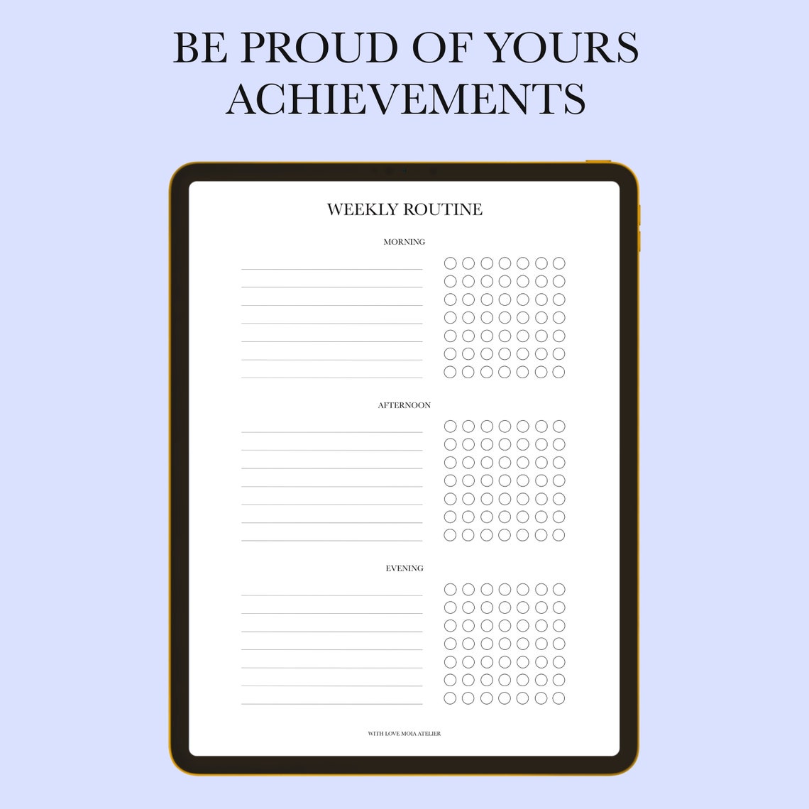 Weekly Routine Planner Printable Habit Tracker Sheet - Etsy