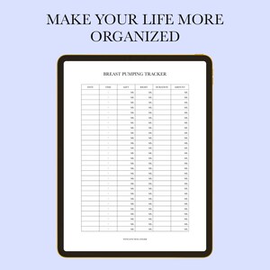 Breast Pumping Tracker Printable, Breast Pump Record, Breast Milk ...