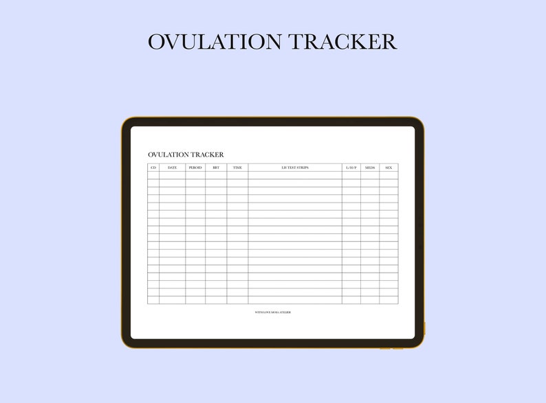 Ovulation Tracker Printable, Ovulation Test Strips Tracker, Ovulation ...