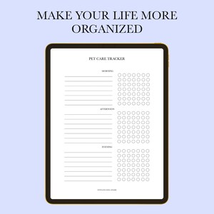 Pet Care Planner Printable, Daily Routine Planner, Pet Health Record ...