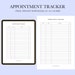 Appointment Tracker Printable, Daily Appointment Calendar, Minimalist ...