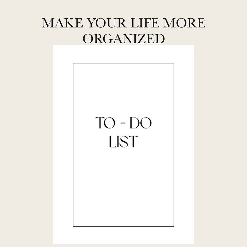 To-do List Classic Aesthetic Checklist Notebook Printable - Etsy