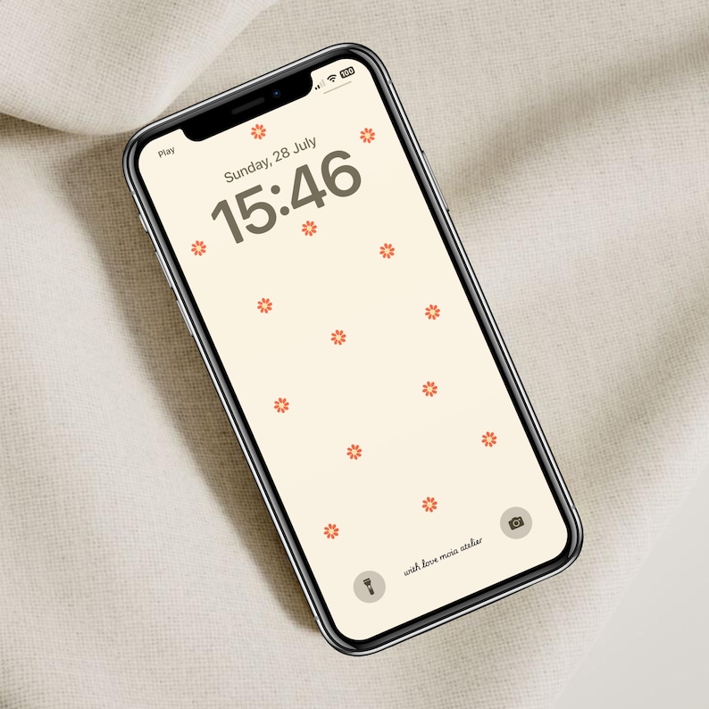 Aesthetic Autumn Flower Phone Wallpaper, Minimalist Smartphone Lock ...
